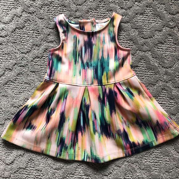 Cherokee | Dresses | Peach Watercolor Dress | Poshmark